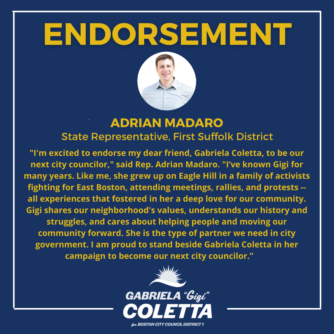 Among the first: State Rep. Adrian Madaro endorses Gabriela Coletta ...