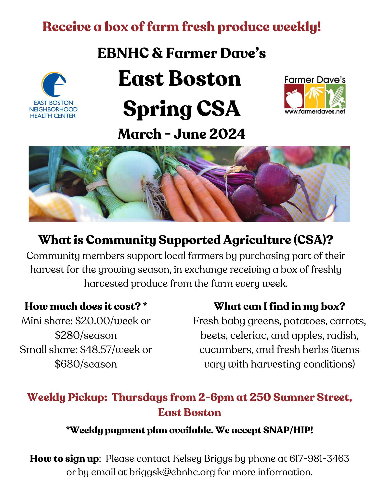 East Boston Neighborhood Health Center announces Winter/Spring Farmers ...